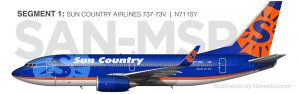 Sun Country 737-700 first class San Diego to Minneapolis – SANspotter
