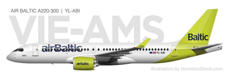 Air Baltic A220-300 business class: beige, green, and very (very ...